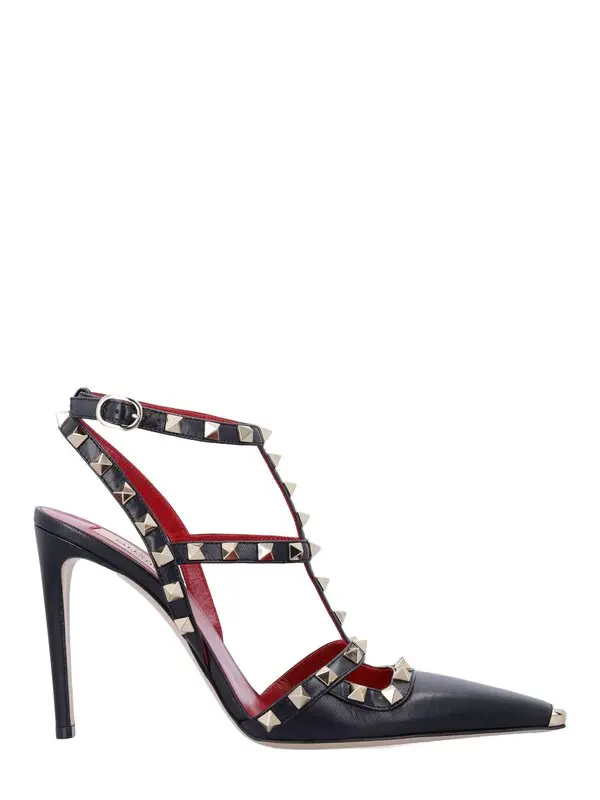 Valentino Garavani Rockstud Caged Pumps With Metal Toe Cap - Nero