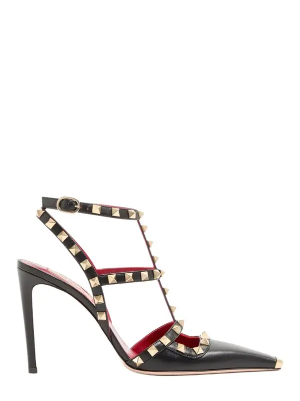 Valentino Garavani Rockstud Caged Pumps With Metal Toe Cap - Nero