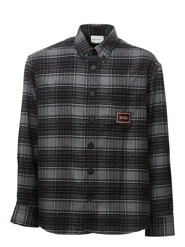 Drole De Monsieur 100% Cotton Shirt - Grey