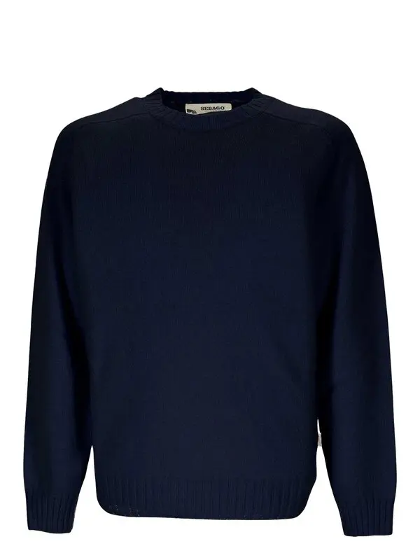 SEBAGO Wool Crew Neck Pullover - Navy