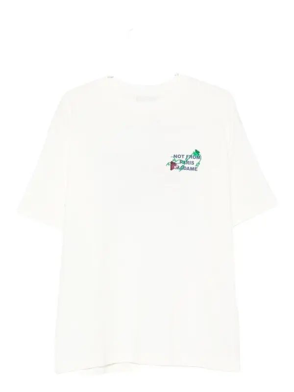 Drole De Monsieur 100% Cotton Graphic T-shirt For - White