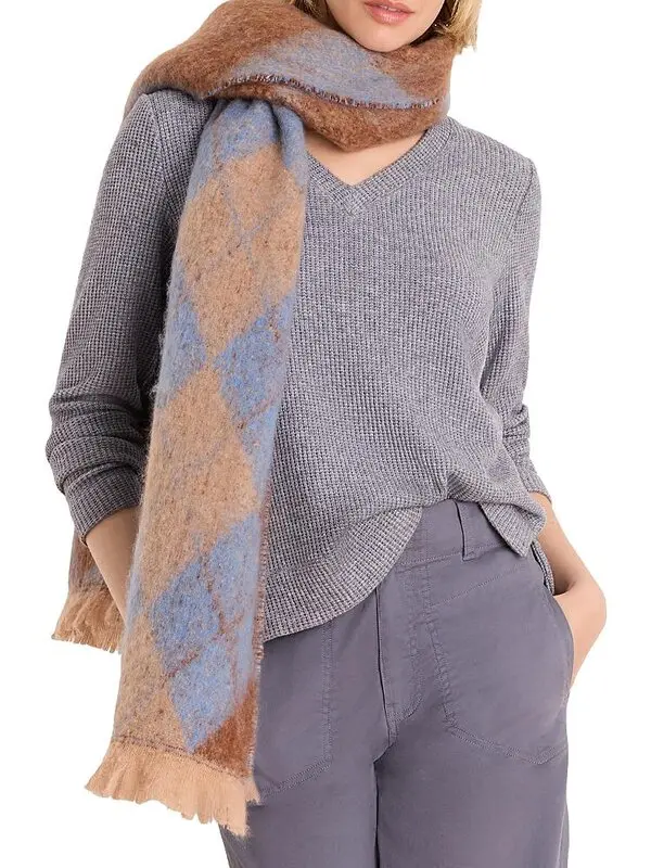 NIC+ZOE V-neck Soft Waffle Thermal Top - Slate