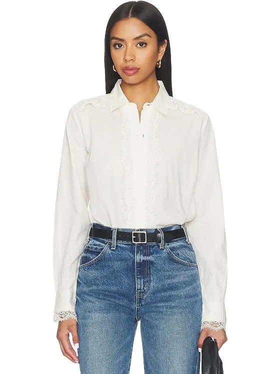 MOTHER The Headup Honey Blouse - Small Talk