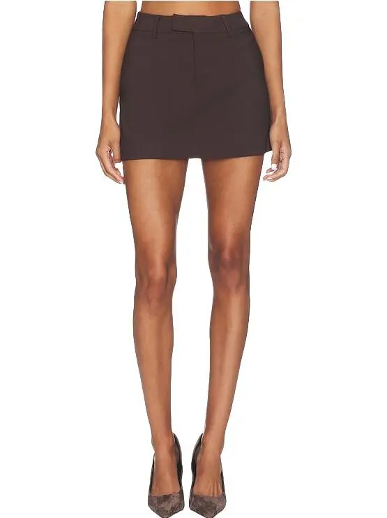 MORE TO COME Miley Mini Skirt - Brown