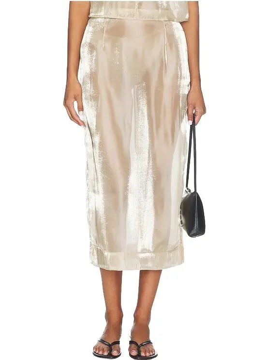 MADISON THE LABEL Knox Midi Skirt - Beige