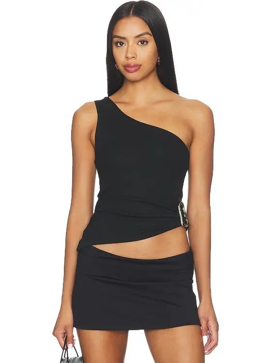 Superdown Beckett Asymmetrical Top - Black
