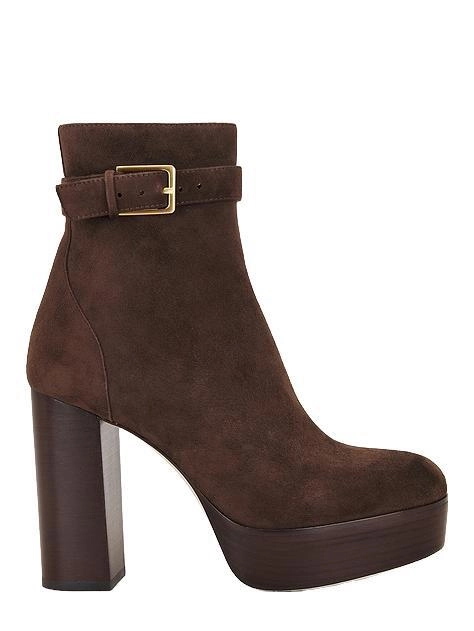 Paige Suede Platform Boots - Chocolate