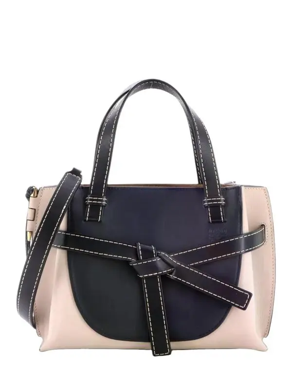 Loewe Leather Gate Tote Mini Satchel - Black