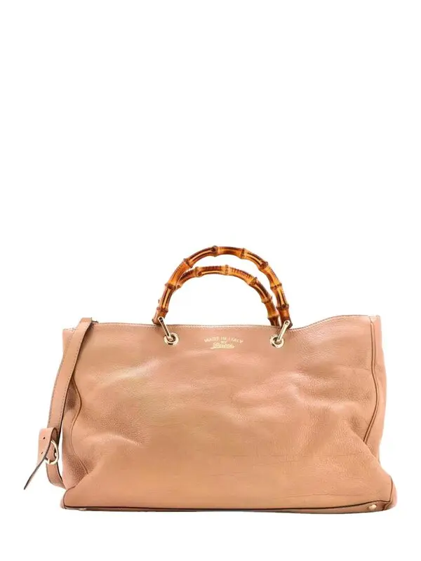 Gucci Leather Large Tote Bag - Neutrals