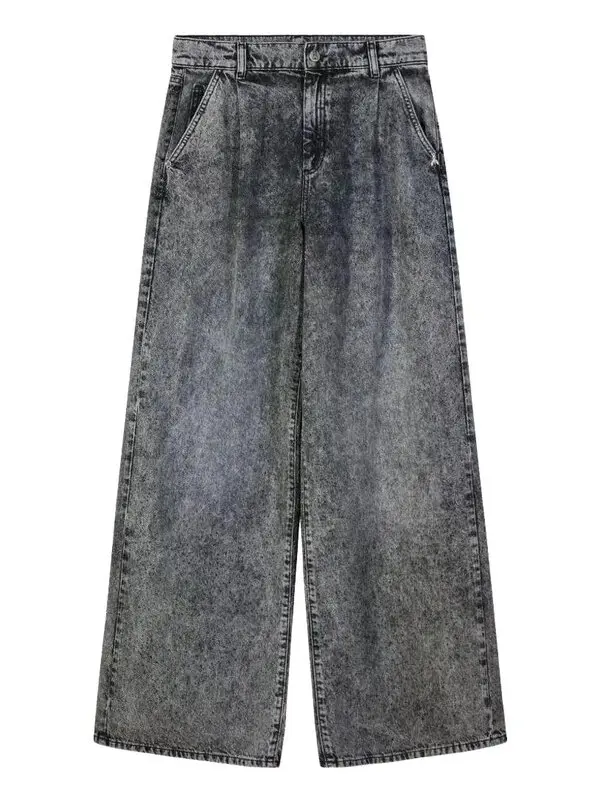 Patrizia Pepe Acid-wash Wide-leg Jeans - Grey