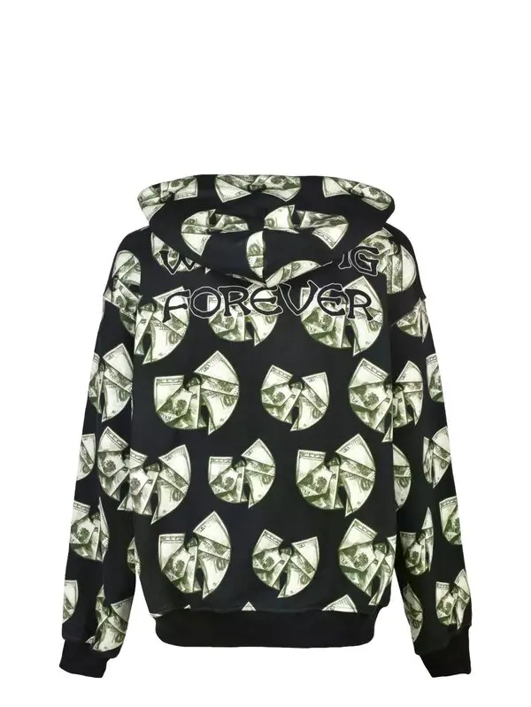 NUBIAN X Wu-tang Clan Dollar Print Zip-up Hoodie - Black