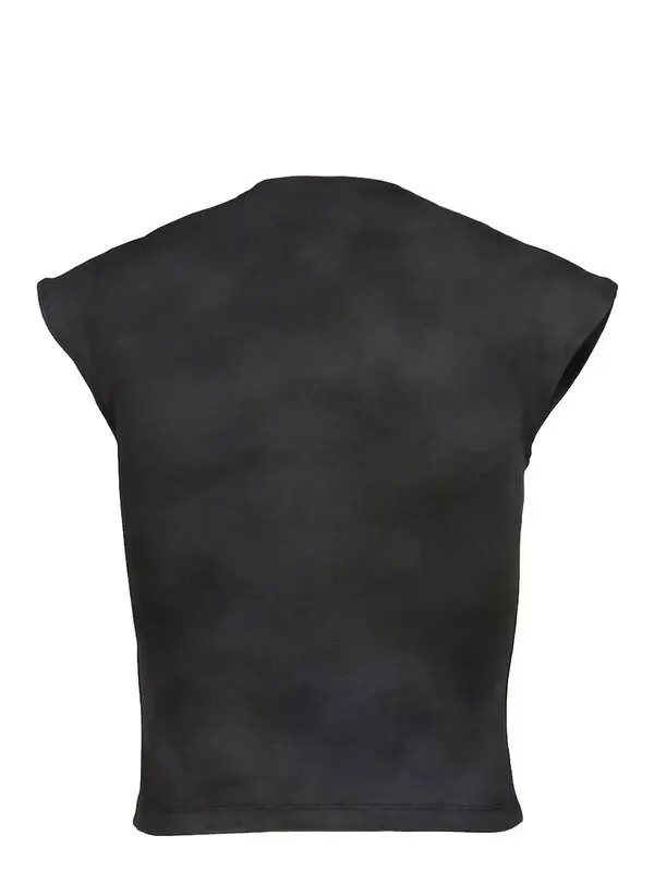 ANOMALIES DEPARTMENT Graphic-print Mock-neck T-shirt - Black