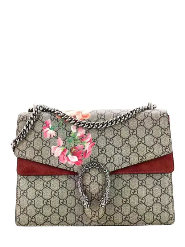 Gucci Dionysus Blooms Print Gg Coated Canvas Shoulder Bag - Brown