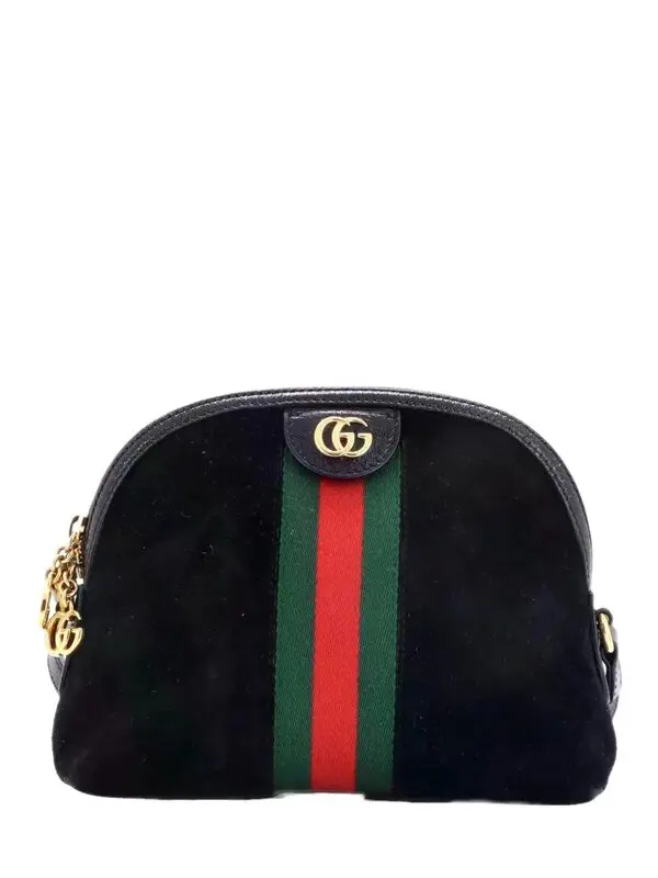 Gucci Ophidia Dome Suede Small Cross Body Bag - Black