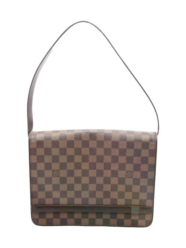 LOUIS VUITTON Damier Ebene Tribeca Carre Shoulder Bag - Brown