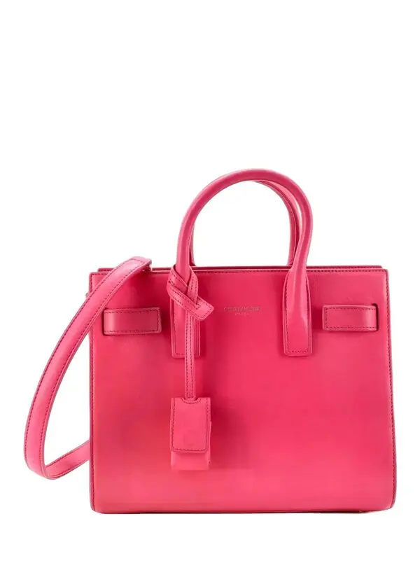 Saint Laurent Sac De Jour Leather Nano Tote Bag - Pink
