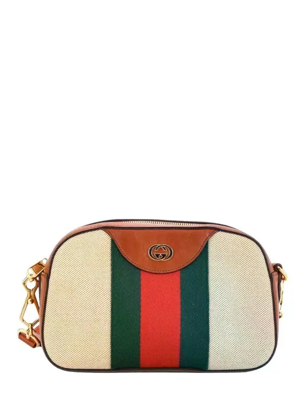 Gucci Vintage Web Canvas Cross Body Camera Bag - Brown