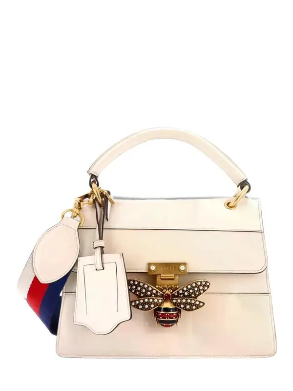 Gucci Queen Margaret Leather Satchel - Neutrals