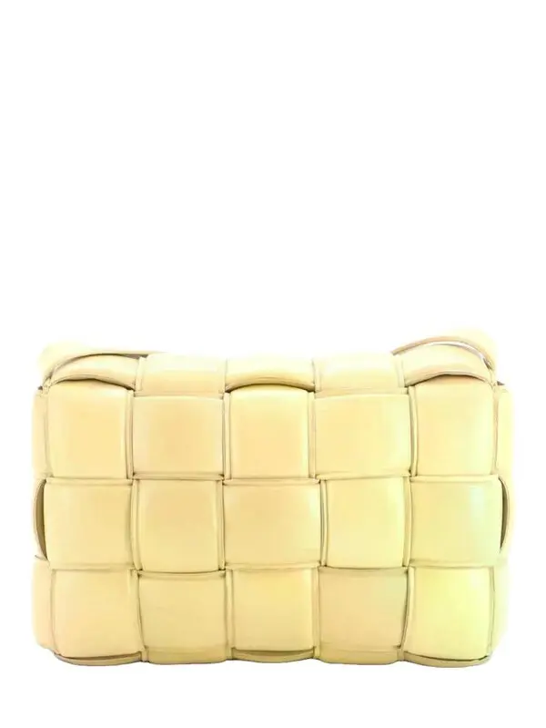 Bottega Veneta Cassette Padded Maxi Intrecciato Leather Crossbody Bag - Neutrals