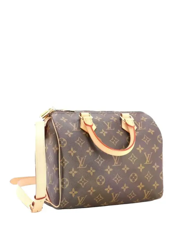 LOUIS VUITTON Monogram Canvas Speedy Bandoulière 25 Satchel - Brown