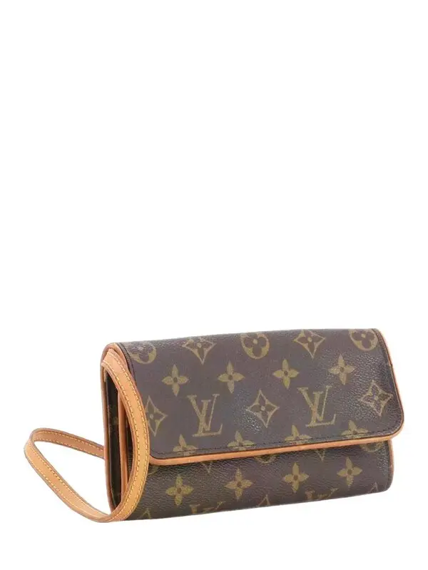 LOUIS VUITTON Monogram Canvas Twin Handbag - Brown