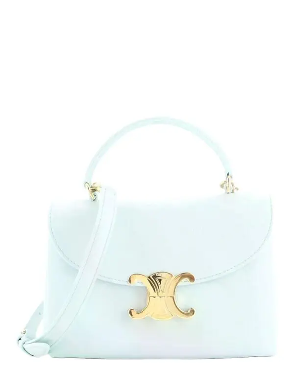 Celine Nino Top Handle Bag Leather Teen Satchel - Blue