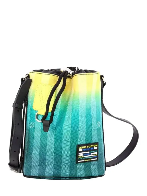 LOUIS VUITTON Limited Edition Gradient Damier Stripes Bb Crossbody Bag - Green