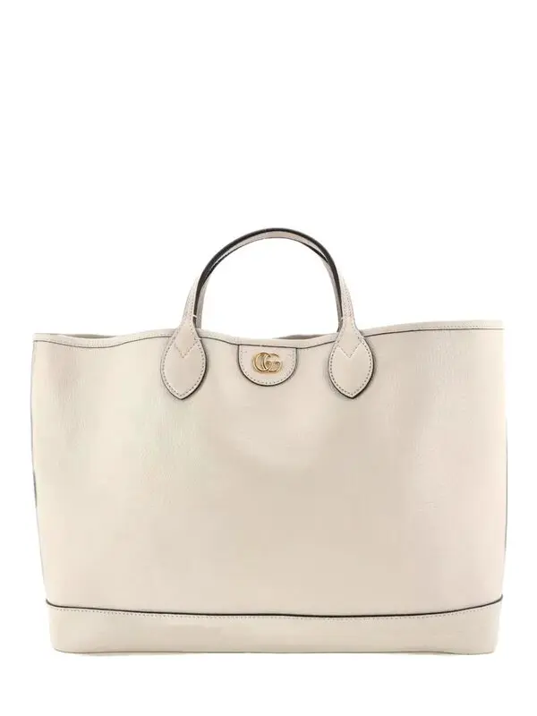 Gucci Leather Medium Tote Bag - Neutrals