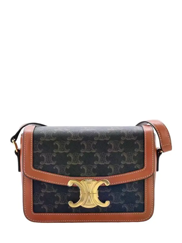 Celine Triomphe Coated Canvas Teen Shoulder Bag - Brown