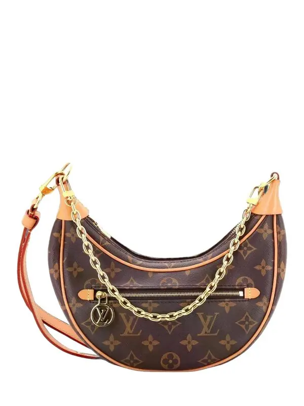 LOUIS VUITTON Monogram Canvas Loop Hobo Bag - Brown