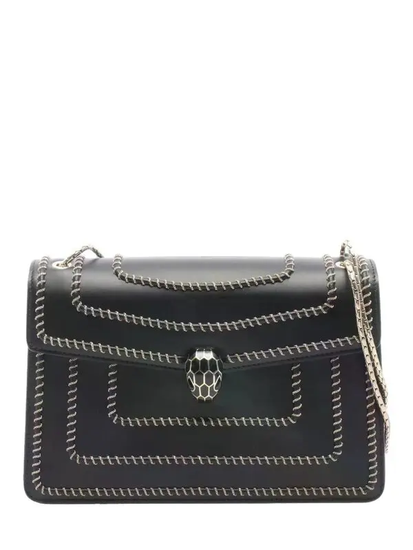 BVLGARI Serpenti Forever Chain Shoulder Bag - Black