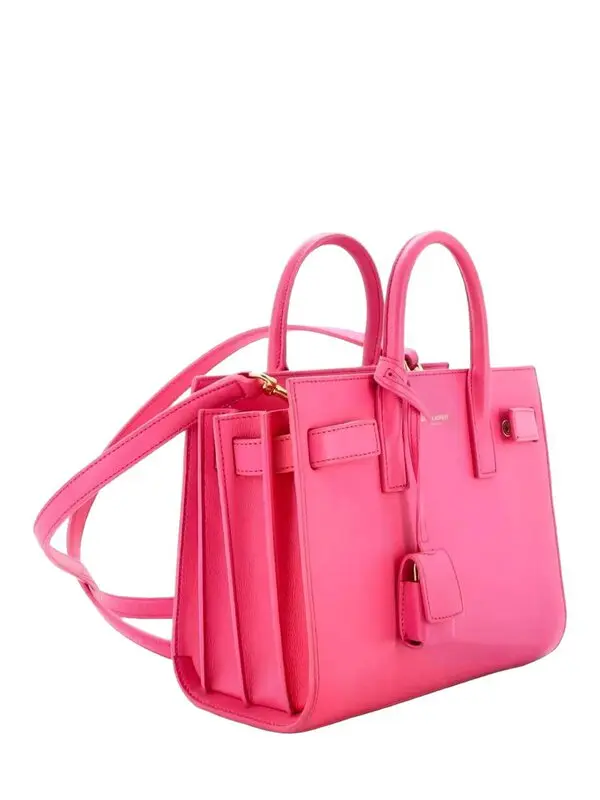 Saint Laurent Sac De Jour Leather Nano Tote Bag - Pink