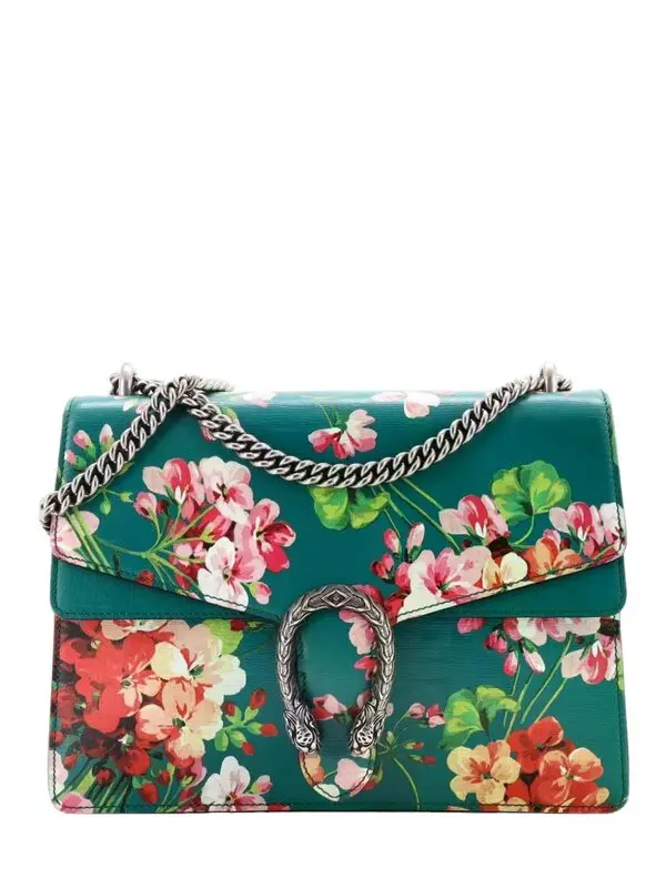 Gucci Dionysus Blooms Print Leather Medium Shoulder Bag - Gold