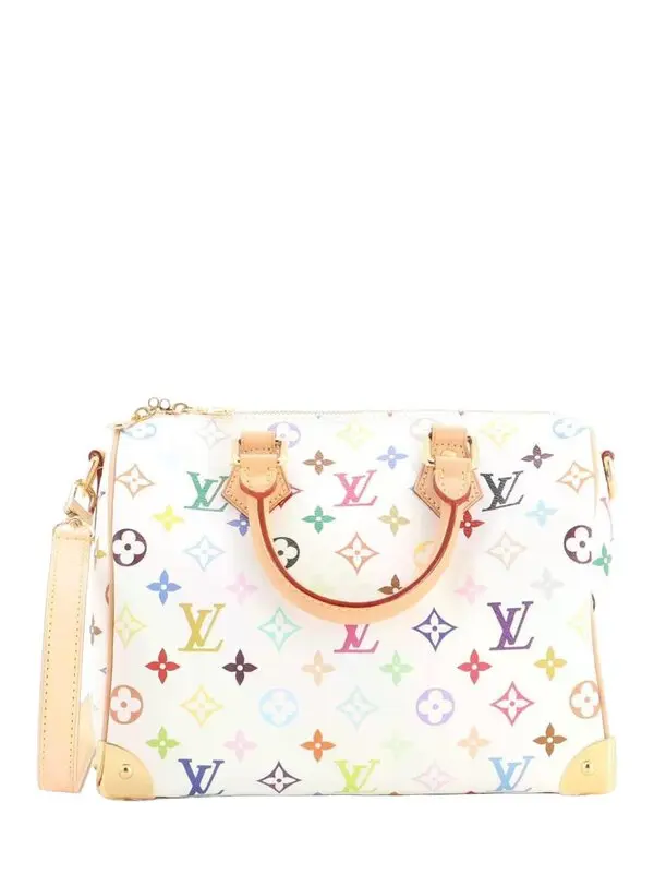 LOUIS VUITTON X Takashi Murakami Monogram Multicolor Speedy Soft Bandouliere 25 Satchel - Multicolour