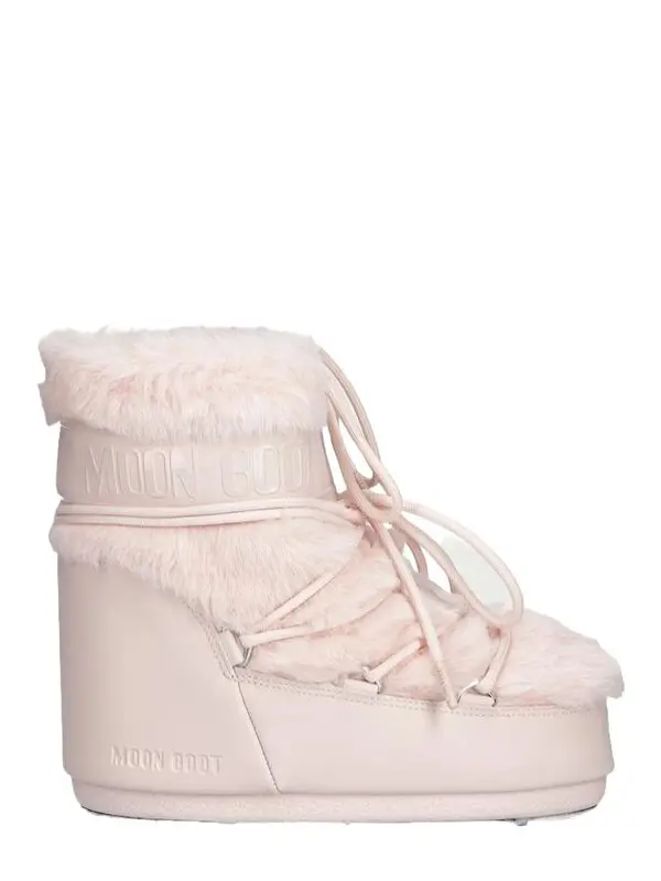 Moon Boot Icon Low Faux-fur Ankle Boots - Pink