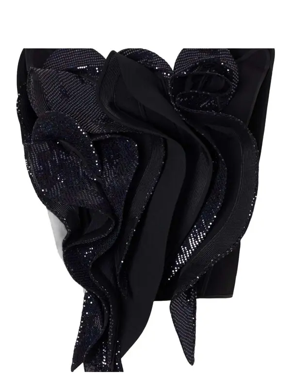 Maticevski Lavish Bodice Sequin-embellished Georgette Blouse - Black