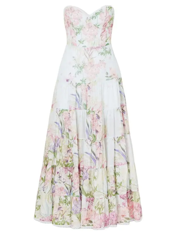 Charo Ruiz Ibiza Danny Belted Floral-print Cotton-blend Voile Midi Dress - No