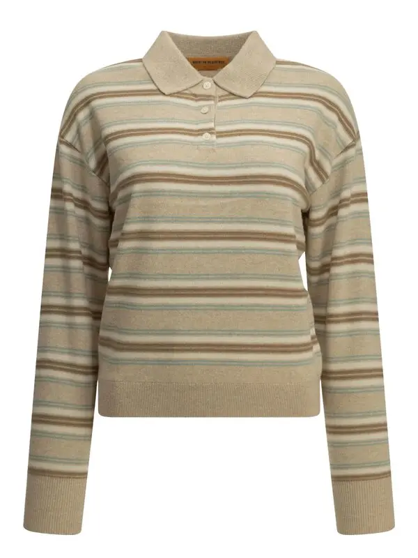 Guest In Residence Striped Long-sleeved Sweater - Beige