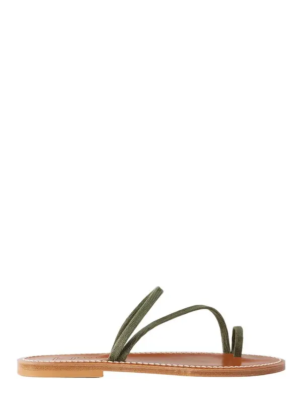 K.JACQUES Actium Snake-effect Leather Sandals - Multicolor
