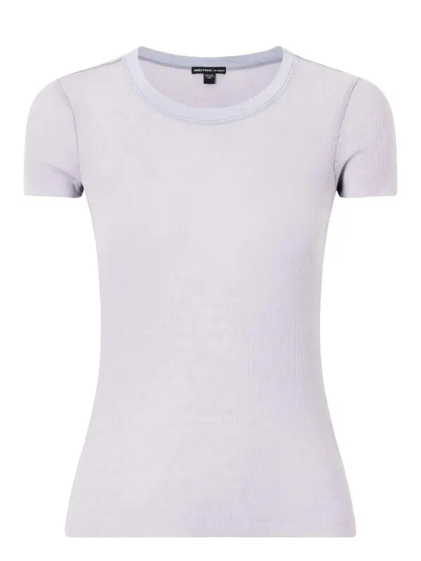 JAMES PERSE Ribbed Cotton And Cashmere-blend T-shirt - White