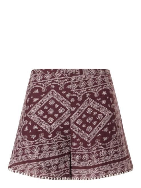 Veronica Beard Printed Cotton-blend Voile Shorts - Red