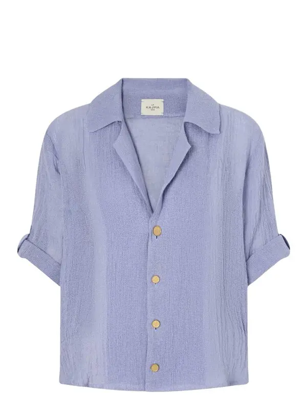 Le Kasha Cropped Shirt - Blue