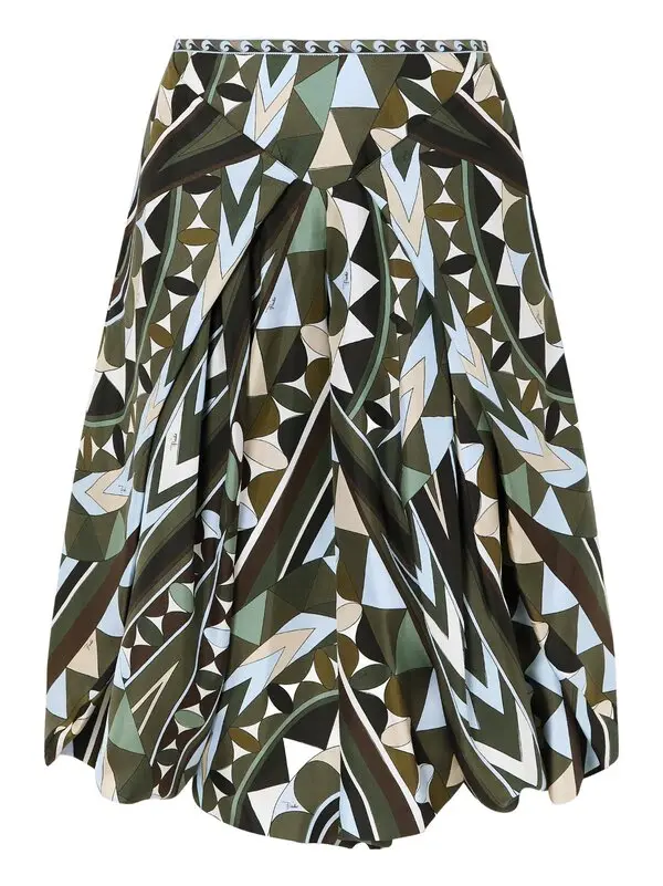 Emilio Pucci Printed Silk-twill Wide-leg Pants - Multicolor