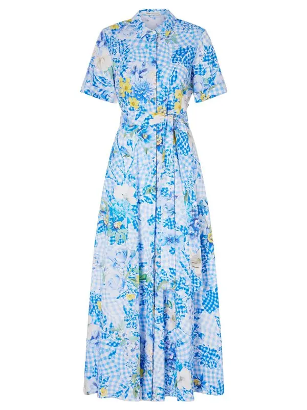 MARY KATRANTZOU Floral Cotton-blend Maxi Dress - No