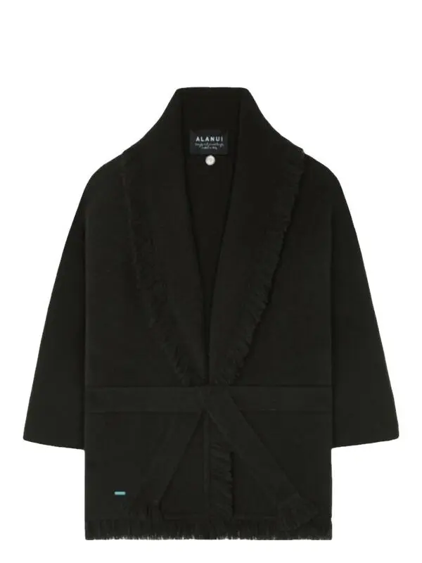 Alanui Fringe-trim Belted Cardigan - Black