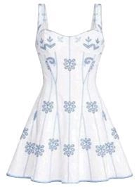 Charo Ruiz Ibiza Anglaise Cotton-blend Mini Dress - No
