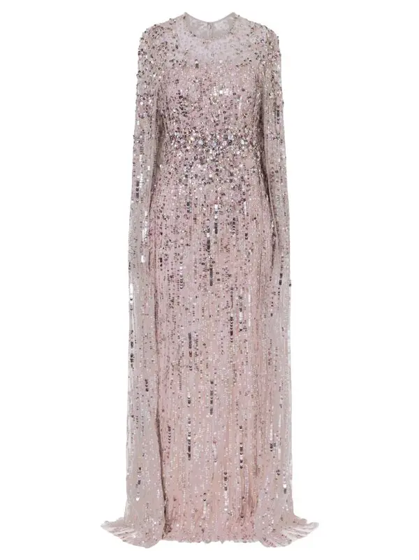 Jenny Packham Sequined Tulle Gown - No