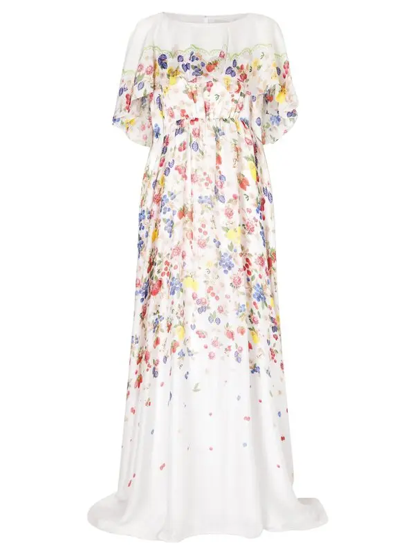 MARY KATRANTZOU Floral-print Chiffon Maxi Dress - No