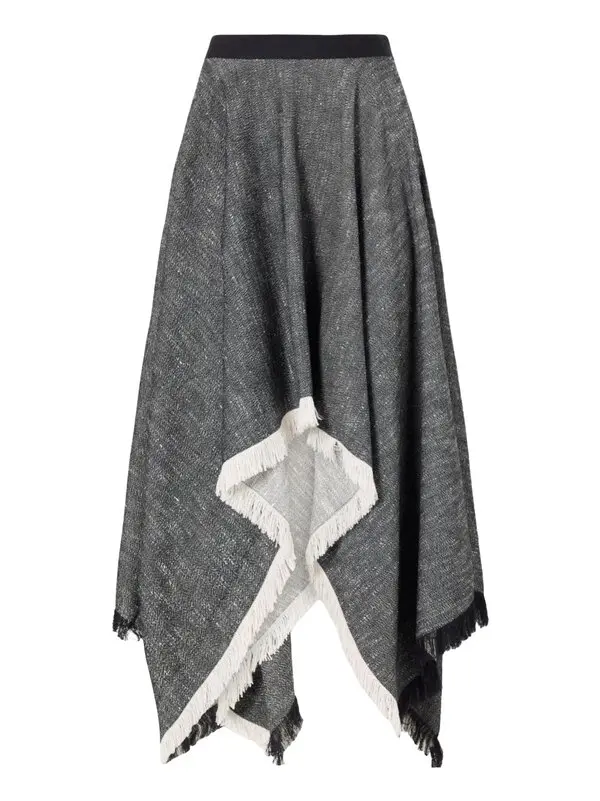KALLMEYER Colorblock Midi Skirt - Black