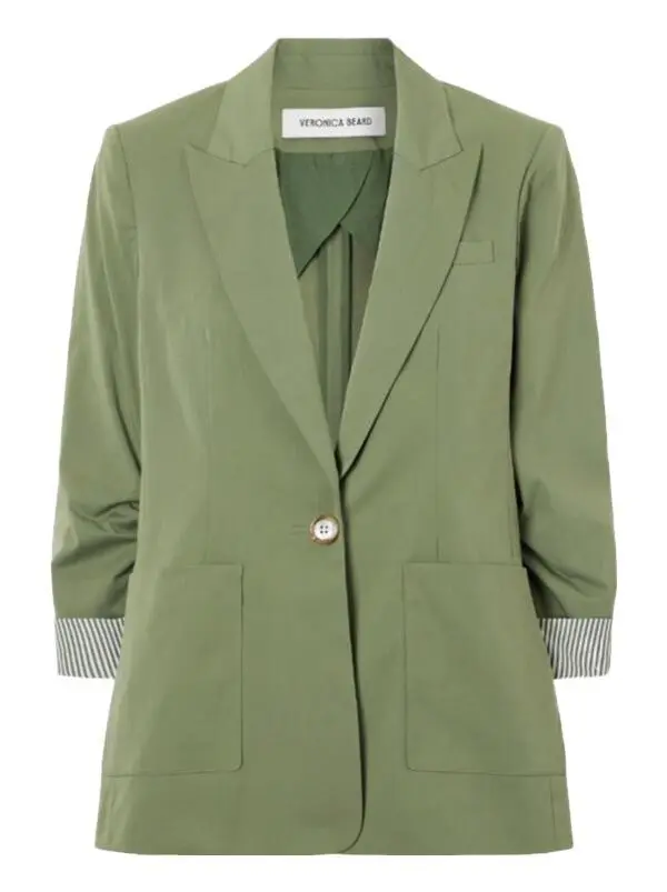 Veronica Beard Cotton-blend Poplin Blazer - No